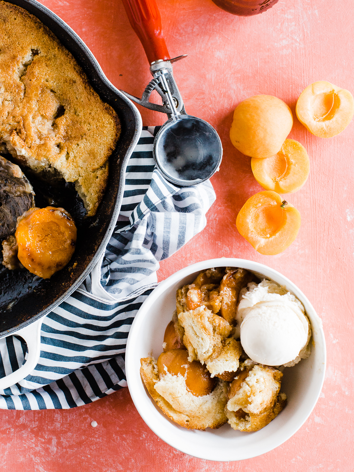Grilled Drunken Apricot Cobbler - Dad With A Pan