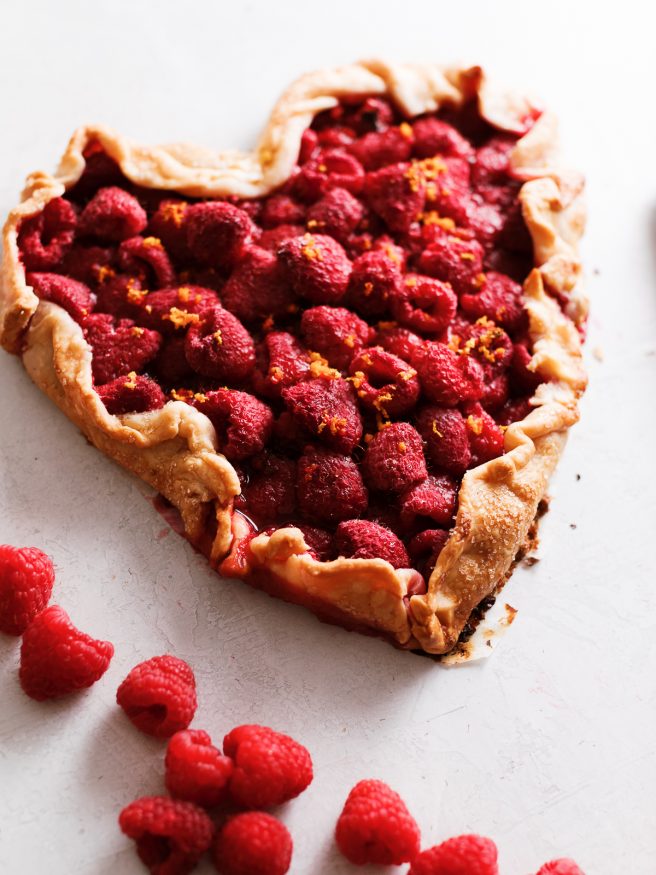 Heart Shaped Raspberry Galette - Dad With A Pan