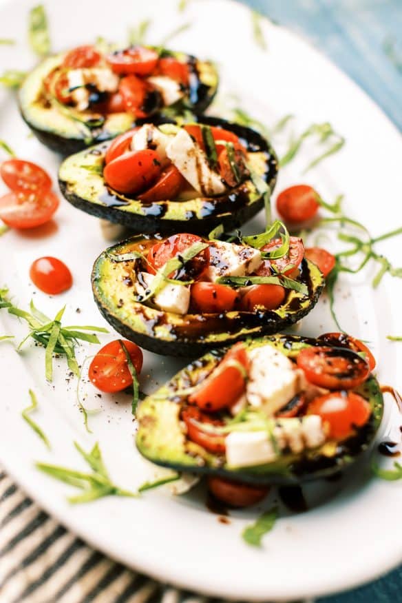 Caprese Avocados with Balsamic Glaze - Dad With A Pan